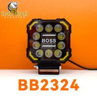 China Universal Metal White Yellow Dual Color Motorcycle LED Headlight Car Work Light for sale