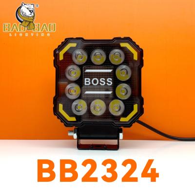 China Universal Metal White Yellow Dual Color Motorcycle LED Headlight Car Work Light for sale