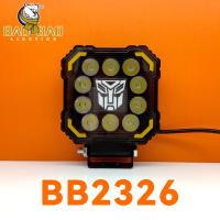 China Universal Metal White Yellow Dual Color Motorcycle LED Headlight Car Work Light for sale