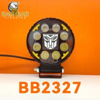 China Universal Metal White Yellow Dual Color Motorcycle LED Headlight Car Work Light for sale