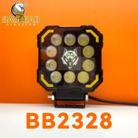 China Universal Metal White Yellow Dual Color Motorcycle LED Headlight Car Work Light for sale