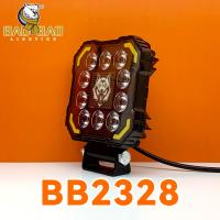 China Universal Metal White Yellow Dual Color Motorcycle LED Headlight Car Work Light for sale