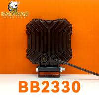 China Square Red Yellow White Flashing Dual Color Motorcycle LED Headlight Car Work Light for sale