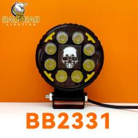 China Circle Red Yellow White Flashing Dual Color LED Headlight 4x4 Car Offroad Work Light for sale