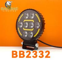 China Circle Red Yellow White Flashing Dual Color Truck LED Headlight 4x4 Car Offroad Work Light for sale