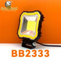 China Square Yellow White Flashing Dual Color Truck LED Headlight 4x4 Car Offroad Work Light for sale