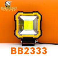 China Square Yellow White Flashing Dual Color Truck LED Headlight 4x4 Car Offroad Work Light for sale