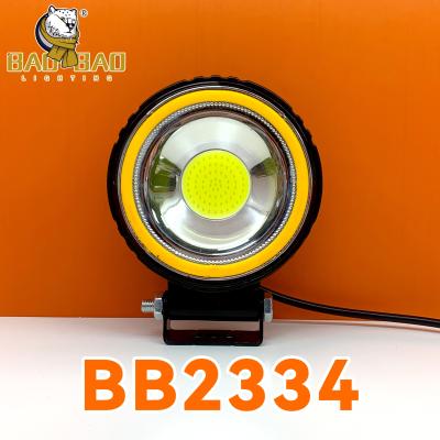 China Circle Yellow White Flashing Red Warning Truck LED Headlight 4x4 Car Offroad Work Light for sale