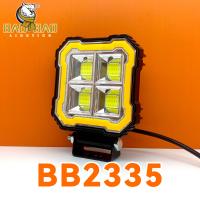 China Square 80V Yellow White Flashing Red Warning Truck LED Headlight 4x4 Offroad Work Light for sale