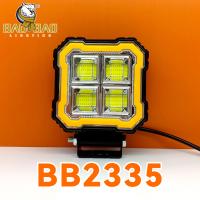 China Square 80V Yellow White Flashing Red Warning Truck LED Headlight 4x4 Offroad Work Light for sale
