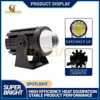 China 2pcs White Yellow Dual Color Aluminum Mini Driving Fog Light Available For Motorcycle for sale