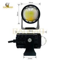 China 2pcs White Yellow Dual Color Aluminum Mini Driving Fog Light Available For Motorcycle for sale