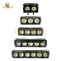 China Full Aluminum White Yellow Dual Color Flash 2 Eyes 3 Eyes LED Headlights For Motorcycle for sale