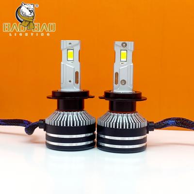 China Iron Aluminum Silver LED Headlight Bulb Waterproof H4 H7 H11 9006 9005 LED Headlamp For Car for sale