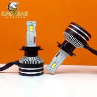 China Iron Aluminum Silver LED Headlight Bulb Waterproof H4 H7 H11 9006 9005 LED Headlamp For Car for sale