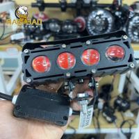 China 40 Watts 50 Watts Full Metal Red Devil Eyes White Yellow Dual Color Motorcycle LED Fog Light for sale