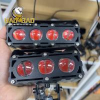 China 40 Watts 50 Watts Full Metal Red Devil Eyes White Yellow Dual Color Motorcycle LED Fog Light for sale