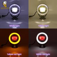 China 4.5 Inch Round Red Devil Eyes LED Headlamp For Car For Motorcycle Auto Parts for sale