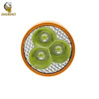 China 15W Metal Golden Case White Steady Color 3 Lens H4 BA20D Motorcycle Mini Driving Headlamp for sale