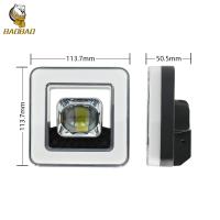 China 4.5 Inch Metal Square Red Devil Eyes LED Headlamp For Car For Motorcycle Auto Parts for sale