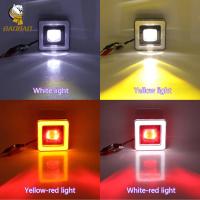 China 4.5 Inch Metal Square Red Devil Eyes LED Headlamp For Car For Motorcycle Auto Parts for sale