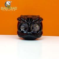 China Plastic 13 Watts 2 Lens Red Devil Eyes lion Shape White Yellow Flashing Dual Color 12V Mini Driving Light LED Headlights for sale