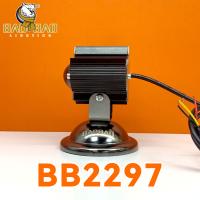 China Aluminum 1 Len Red Devil Eyes White Yellow Flashing 12-80V Mini Driving Light Motorcycle Front Light for sale