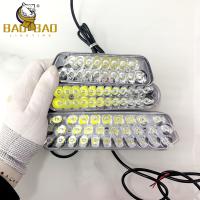 China Aluminum Mini Driving Light White Yellow Dual Color halo Round Headlight for Motorbikes Motorcycle Parts for sale
