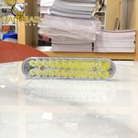 China Aluminum Mini Driving Light White Yellow Dual Color halo Round Headlight for Motorbikes Motorcycle Parts for sale