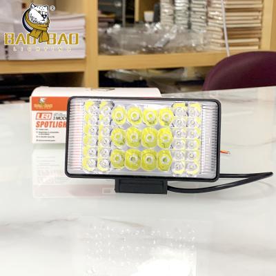 China 36 LED Iron Red Blue Flashing Police Light halo Round Headlight for Motorbikes 12-80V LED Light for Motorcycle Fog Light for sale