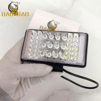 China 36 LED Iron Red Blue Flashing Police Light halo Round Headlight for Motorbikes 12-80V LED Light for Motorcycle Fog Light for sale