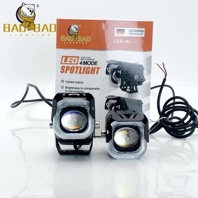 China 2pcs RGB Ring 25 Watts White Yellow Flashing Aluminum Motorcycle Fog Lights LED Headlight Bulb Taillight Available Auto Parts for sale