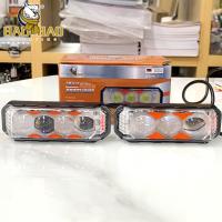 China 20 Watts Aluminum Red Blue Warning 3 Eyes 4 Eyes White Yellow Flashing 3 Wires Mini Fog Light for Motorcycle for Bike Parts for sale