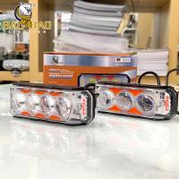 China 20 Watts Aluminum Red Blue Warning 3 Eyes 4 Eyes White Yellow Flashing 3 Wires Mini Fog Light for Motorcycle for Bike Parts for sale