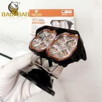 China 9-85V Red Devil Eyes 8 Eyes White Yellow Dual Color Aluminum Mini Driving Lights for Motorcycle Headlight Fog Lights for Bike for sale