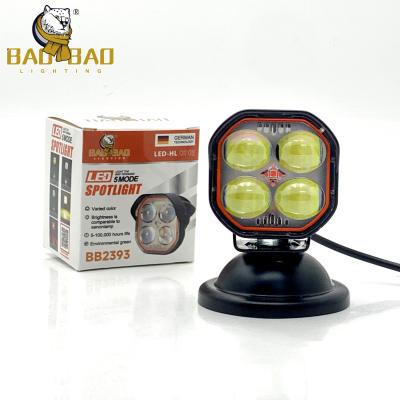 China Red Devil Eyes 4 Eyes White Yellow Dual Color 4 Lens Aluminum Mini Driving Lights for Motorcycle Headlight Fog Lights for Bike for sale