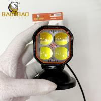 China Red Devil Eyes 4 Eyes White Yellow Dual Color 4 Lens Aluminum Mini Driving Lights for Motorcycle Headlight Fog Lights for Bike for sale