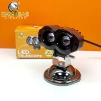China 2 Eyes Plastic Body 12V White Yellow Dual Color Flashing Mini Driving Fog Light For Bike Parts for sale