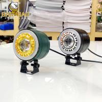 China Aluminum White Yellow Flashing 12V 24V Motorcycle Spotlight RGB Ring LED Fog Light for sale