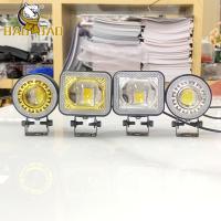 China Aluminum White Yellow Flashing 12V 24V Motorcycle Spotlight RGB Ring LED Fog Light for sale