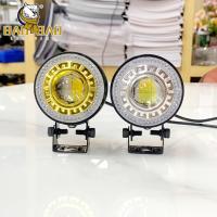 China Aluminum White Yellow Flashing 12V 24V Motorcycle Spotlight RGB Ring LED Fog Light for sale