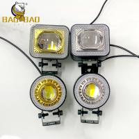 China Aluminum White Yellow Flashing 12V 24V Motorcycle Spotlight RGB Ring LED Fog Light for sale