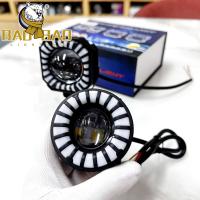 China Motorcycle LED Headlight White Yellow RGB Metal Mini Driving Light for sale