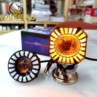 China Motorcycle LED Headlight White Yellow RGB Metal Mini Driving Light for sale
