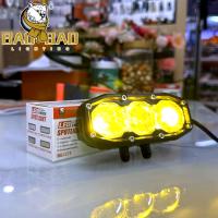 China 40W White Yellow LED Motorcycle Headlight with 3-Lens Projector for sale