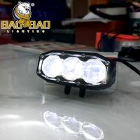 China 40W White Yellow LED Motorcycle Headlight with 3-Lens Projector for sale
