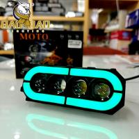 China Motorcycle LED Fog Light 4 Lens White Yellow Aluminum for sale