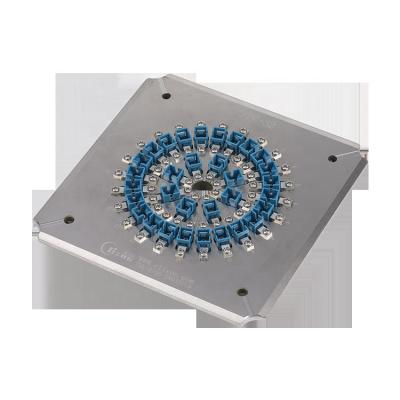 China 32 Hole Connector SC/UPC Polishing Fixture with Hardened Stainless Steel S136 Fiber Optic Polishing Jig for sale