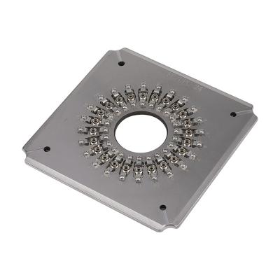 China 24 Port FC UPC Fiber Optic Polishing Jig with Hardened Stainless Steel S136 for High Efficiency Connector Polishing for sale