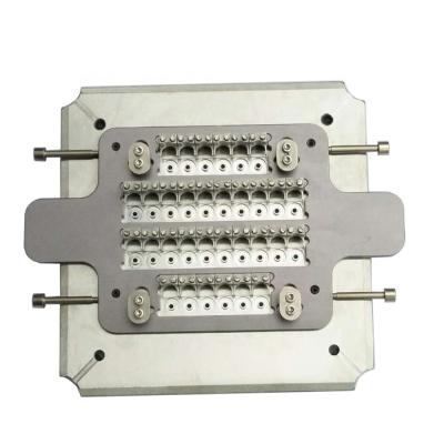China 32-Fiber Abrasion Resistance Hardened Stainless Steel S136 FC UPC Fiber Optic Polishing Jig for sale